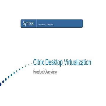 Desktop Virtualization Product Overview Ppt