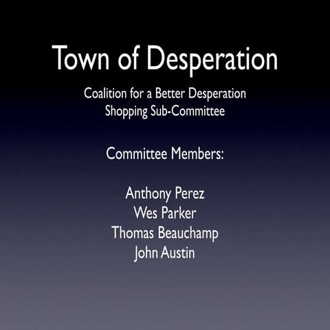 Desperation Slideshow | PDF
