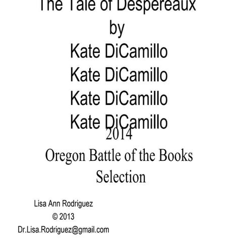 Despereaux quiz | PPT