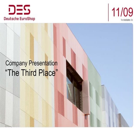 Deutsche EuroShop | Company Presentation | 11/09 | PPT