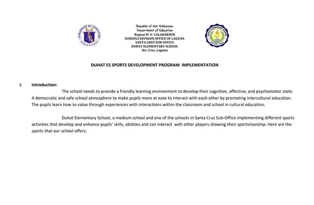 Implementing Guidelines for the Special Program in Sports.pptx | Secondary Education | Education
