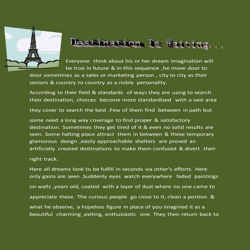 Destination is waiting | PDF