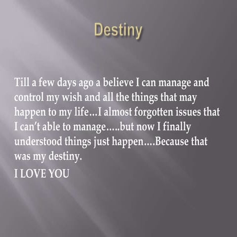 Destiny | PPT