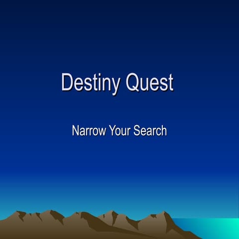 Destiny quest | PPT
