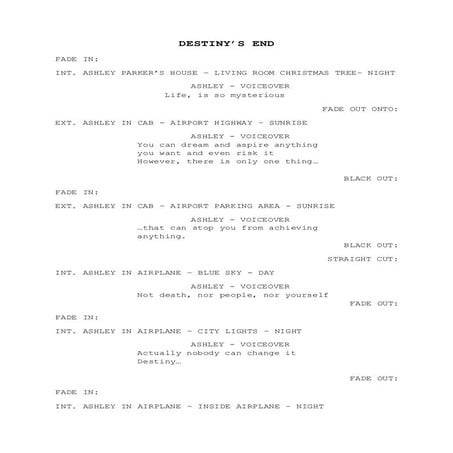 Destiny’s End Final Draft: Script | DOCX | Screenwriting | Content ...
