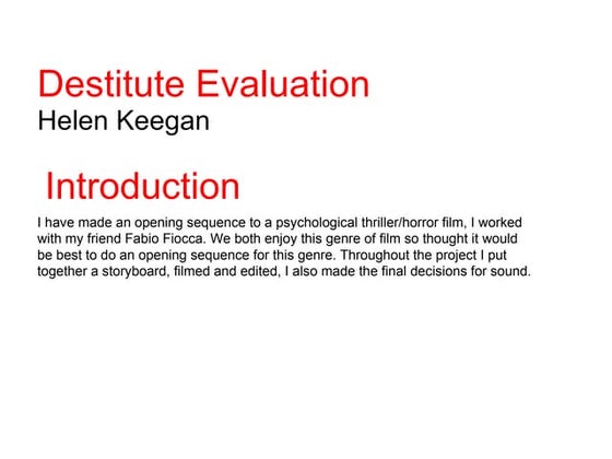 7. fmp evaluation part 2 final | PPT
