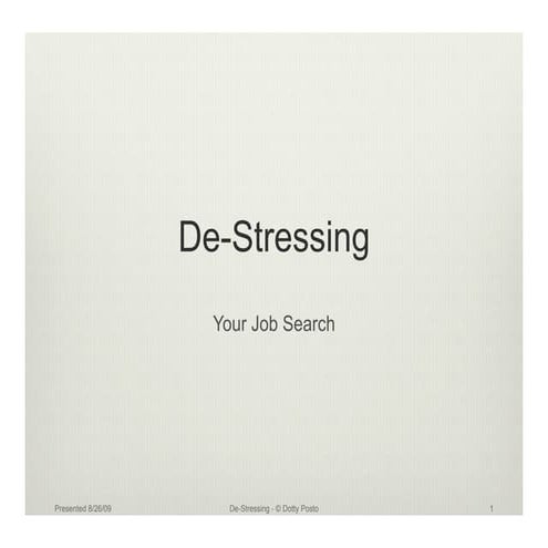 Destressing Pres2 Pdf | PDF