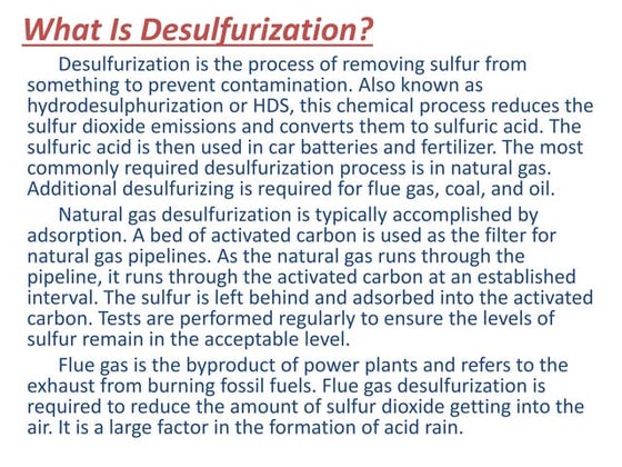 Desulfurization | PPTX