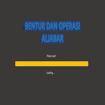 Bentuk dan Operasi aljabar | PPTX