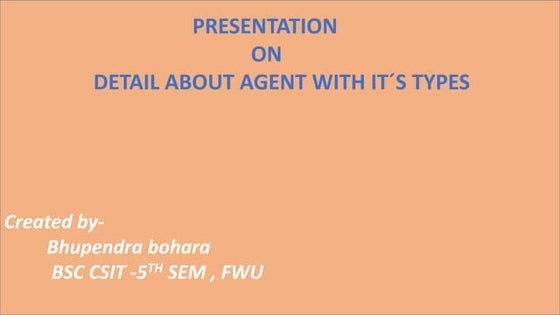 Agents In Artificial Intelligence Pptx Artificial Intelligence Technology And Computing