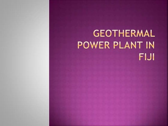 Geothermal power plants | PPT