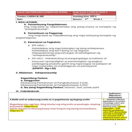 DETAILED-COT-2-ISIP,CARINA-EPP4-ENTREPRENEURSHIP.docx