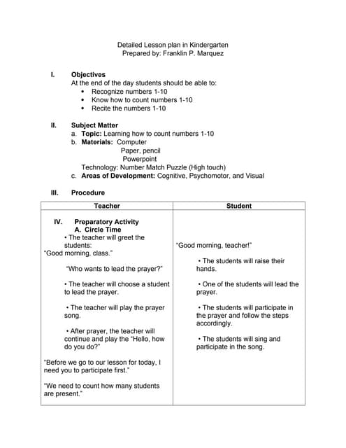 Lesson plan about Shapes | DOCX