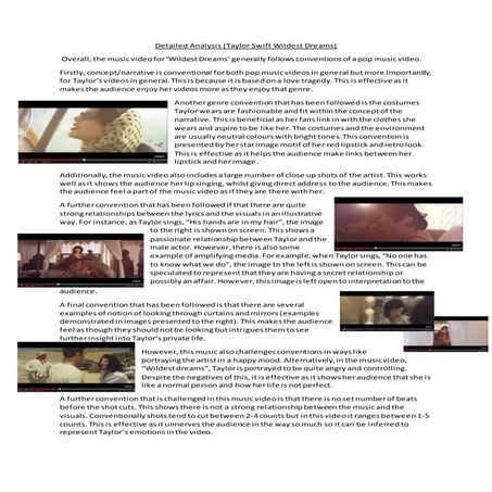 Detailed analysis taylor swift | PDF