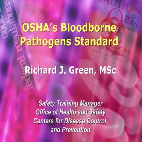 Detailed Bloodborne Pathogens and infection control | PPT