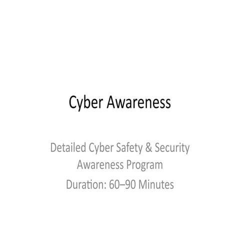 Cyber security awareness for students | PPSX