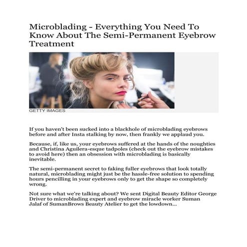 Detailed information about microblading | PDF