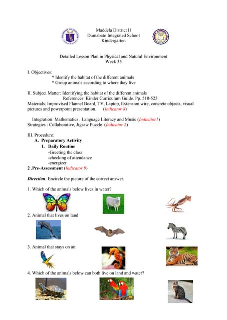 living and nonliving things Lesson plan | DOCX