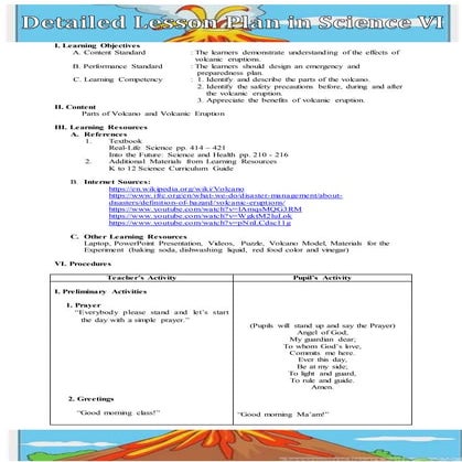 DETAILED LESSON PLAIN IN SCIENCE | DOCX