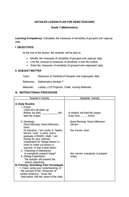 Measures of Central Tendency | DOCX