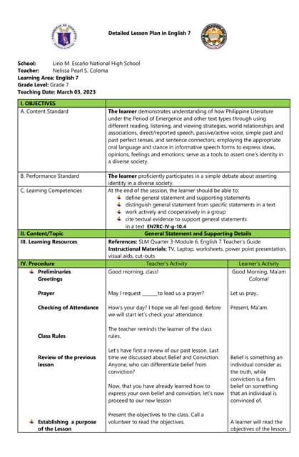 English-MELCs (1) learning competency 2023 | PDF