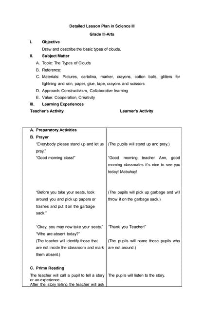 Grade 3 Lesson Plan- Living and Nonliving things | PDF