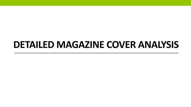 Magazine Analysis (Front Cover) | PPTX