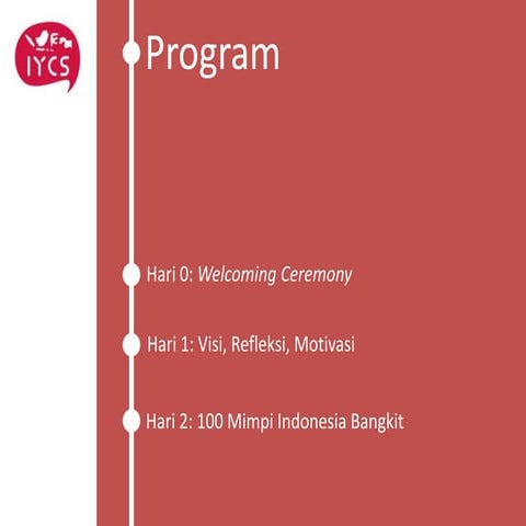 IYCS Program | PPTX