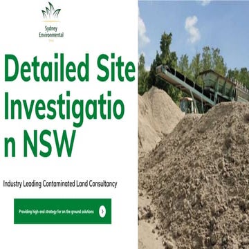 Detailed site investigation nsw | PPT