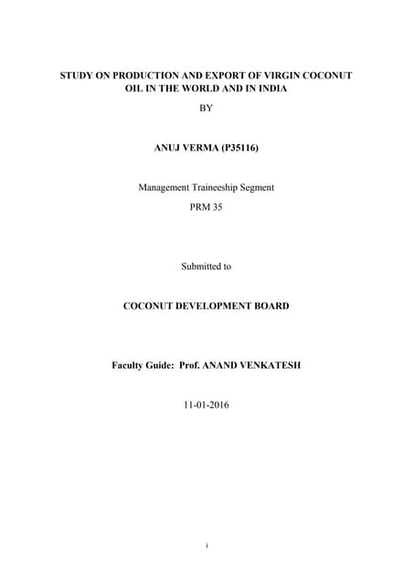 The Coconut Global Value Chain | PDF