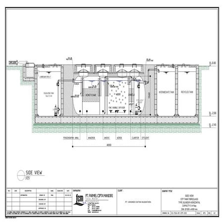 DETAIL POTONGAN STP IPAL DOMESTIK DENGAN PROSES RECYCLE WATER .pdf
