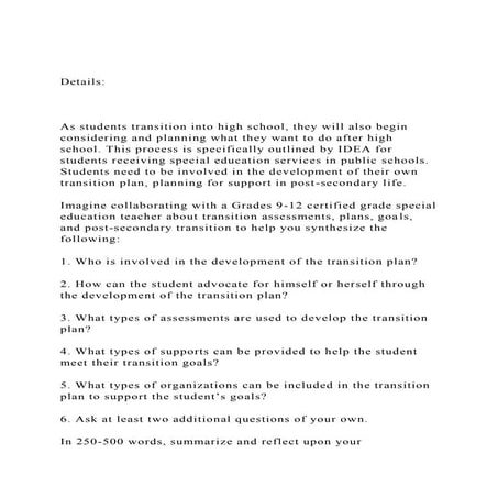 DetailsAs students transition into high school, they wi | DOCX