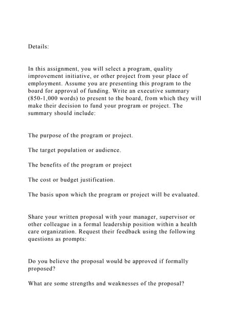 Clinical Assignment Quality Improvement Project Part 1Goal | PDF