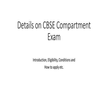 Details on CBSE Compartment Exam.pptx1111 | PPTX | Secondary Education ...