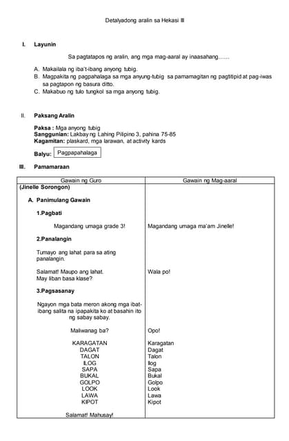 A.P 5 Lesson Plan - Aralin 1 & 2 | PDF
