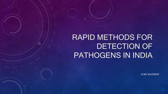 Rapid methods for detection of Food-borne Pathogens. | PPTX | Genetics | Science