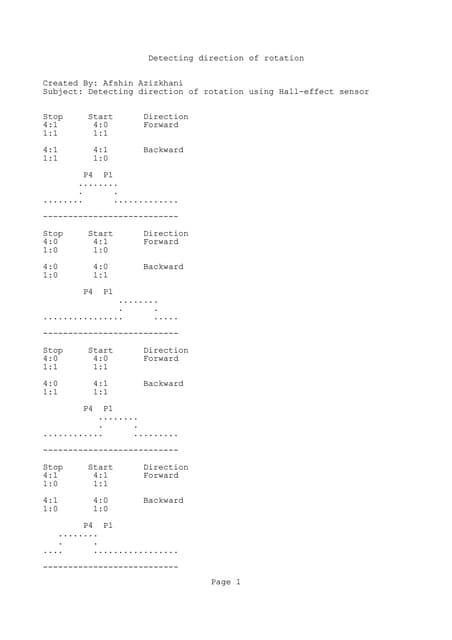 Detecting direction of rotation | PDF Detecting direction of rotation | PDF