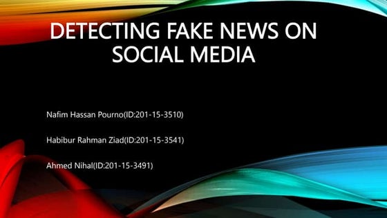Fake News Detection Project Ppt