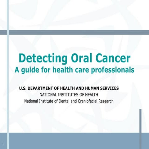 Detecting Oral Cancer - A guide for health care professionals Detecting ...