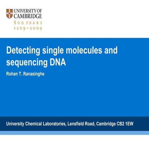 Detecting single molecules and sequencing DNA | PPTX | Biological ...