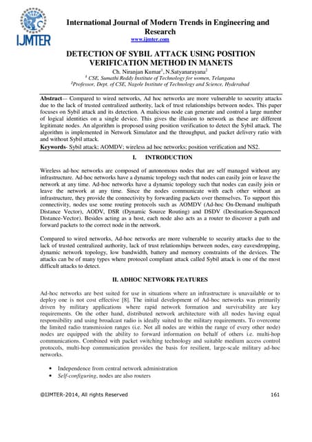 A REVIEW ON SYBIL ATTACK DETECTION TECHNIQUES | PDF