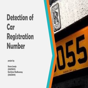 Detection of Car Registration Number PPT.pptx
