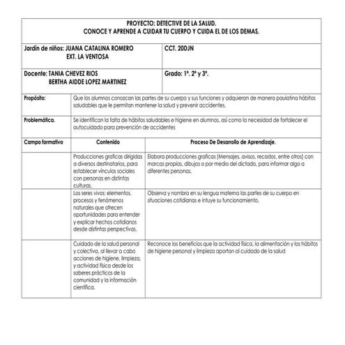 Cuidado de nuestro cuerpo | PDF