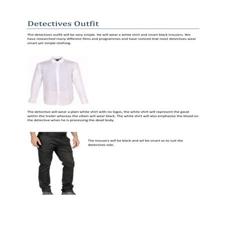 Detectives outfit | DOCX