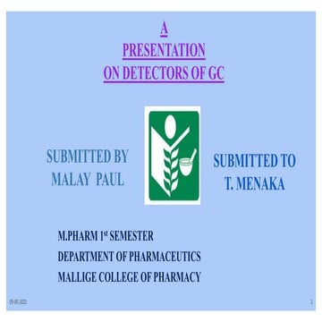 Detectors of gc | PPTX