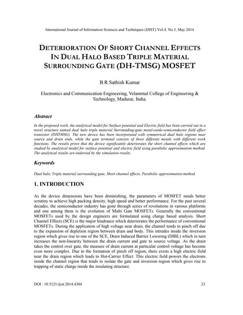 Analytical modeling of electric field distribution in dual material ...