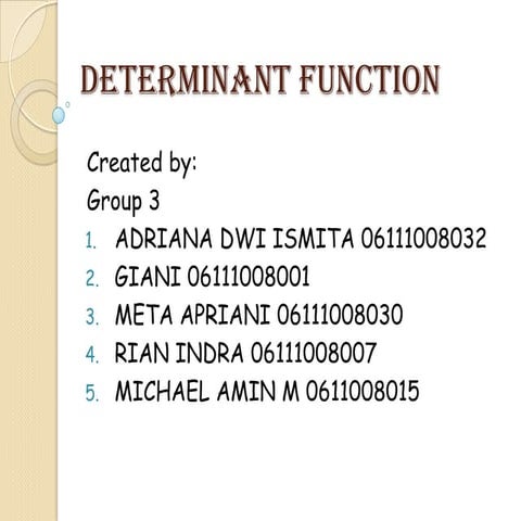 Determinant | PPTX