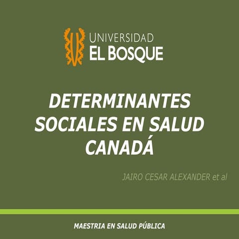 Determinantes salud canada | PDF