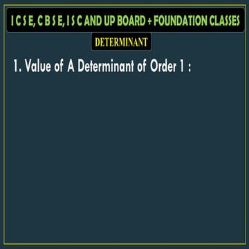 DETERMINANT PPT.pdfchhggggjhffuuggfghhhhg | PDF