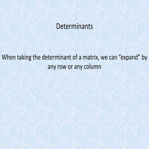 Determinants | PPTX